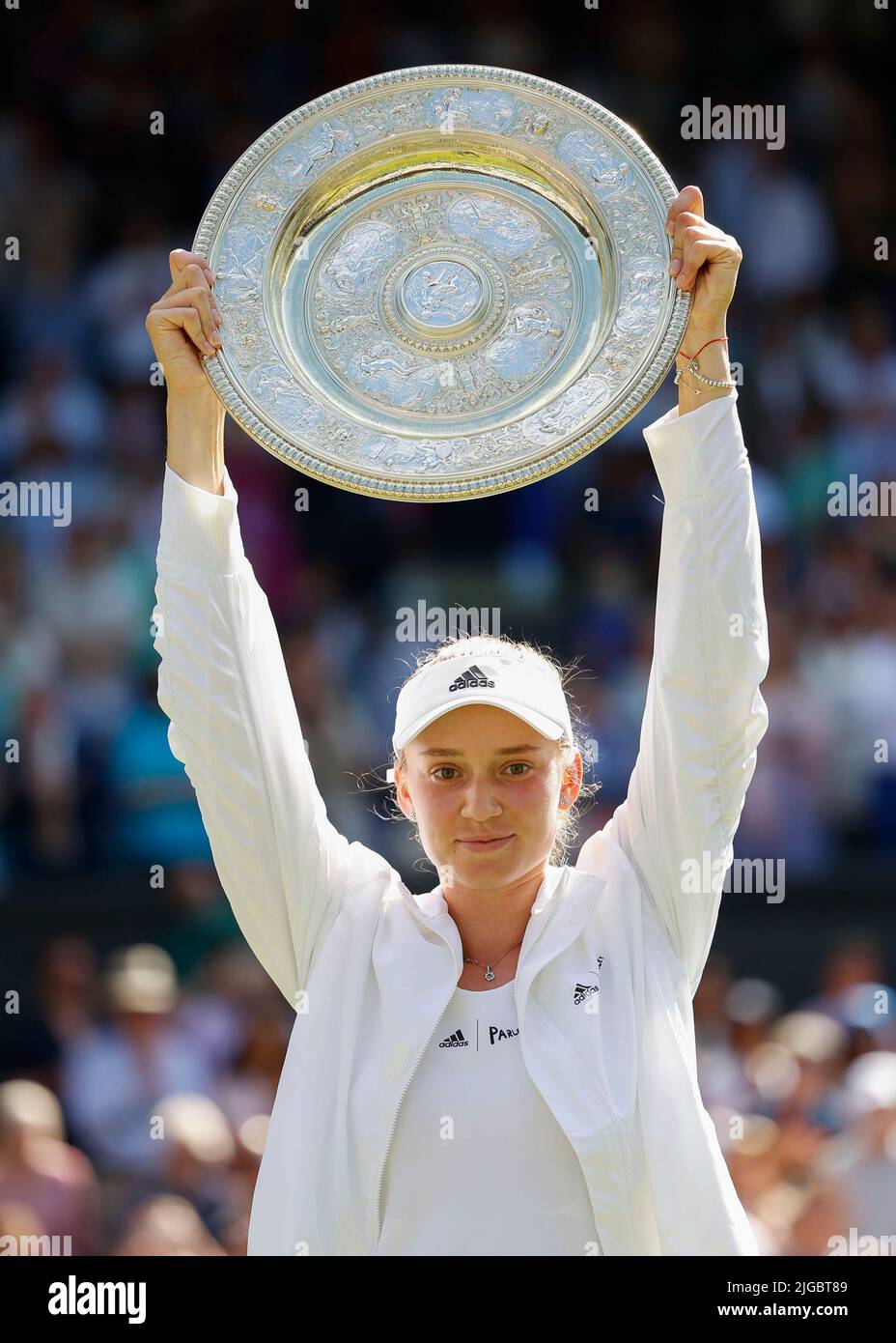 Wimbledon,Great Britain 9th. July, 2022. Kazakh tennis player Elena ...