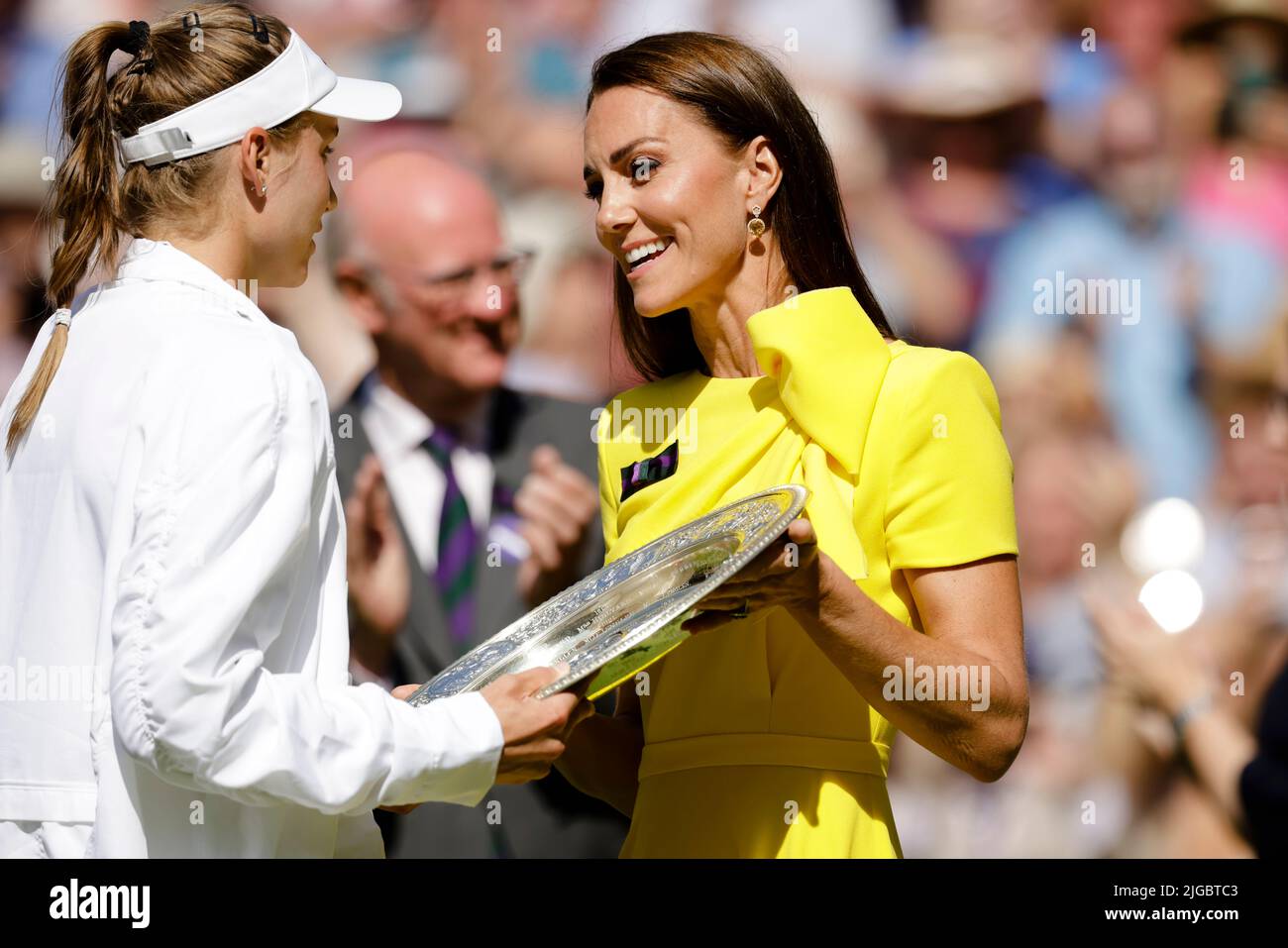 London, UK, 9th July 2022: Catherine (R), Duchess of Cambridge, and ...