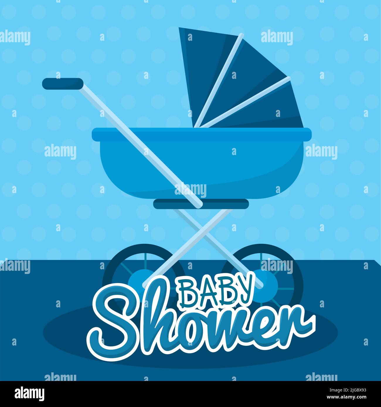 Background baby trolley shower vector illustration Stock Vector Image ...