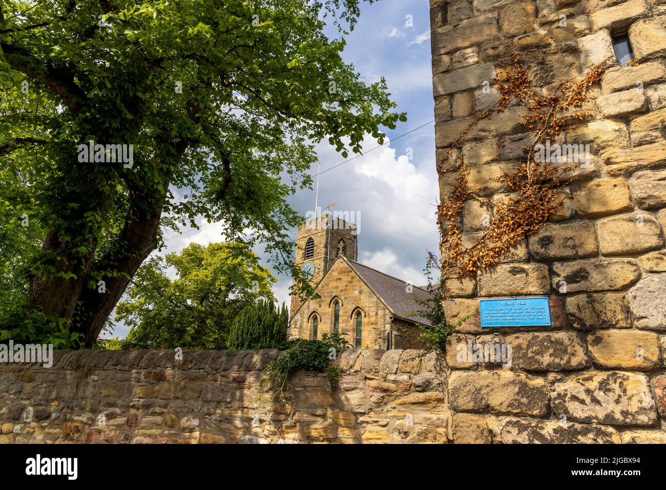 The church of St Andrew next the Vicar’s Pele in Corbridge ...