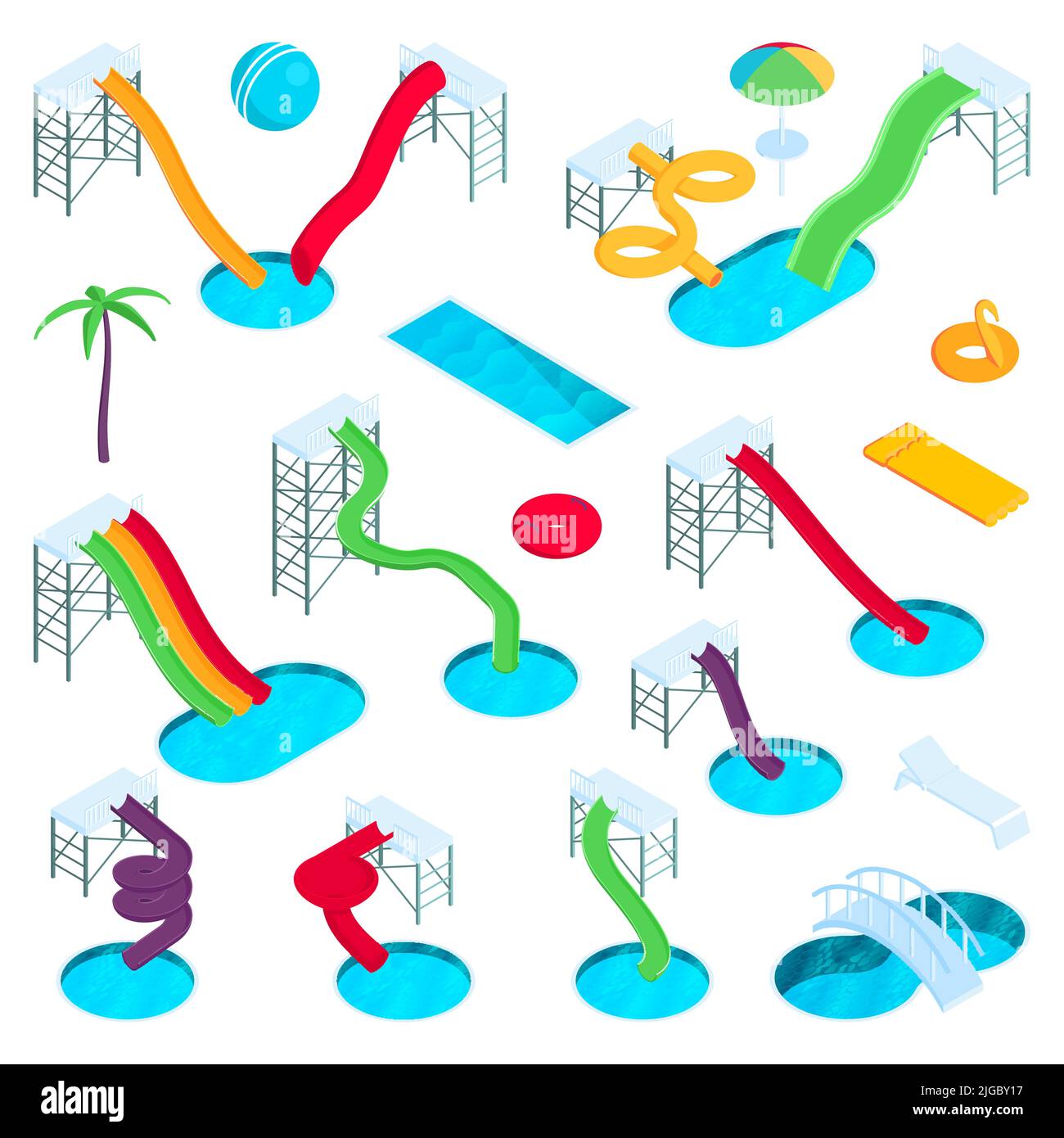 Water slides design Stock Vector Images - Alamy
