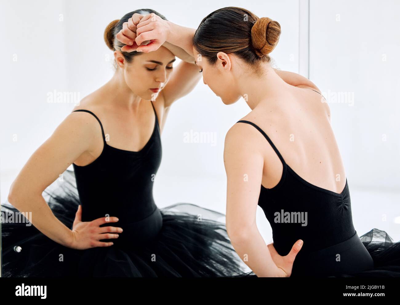 Dancing is all about feeling and passion. an attractive young ballet ...