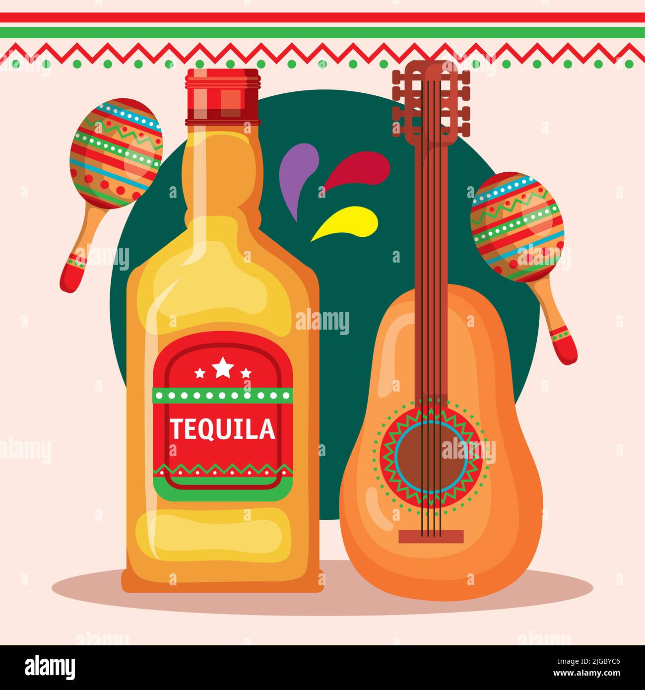 mexican celebration with instruments Stock Vector Image & Art - Alamy