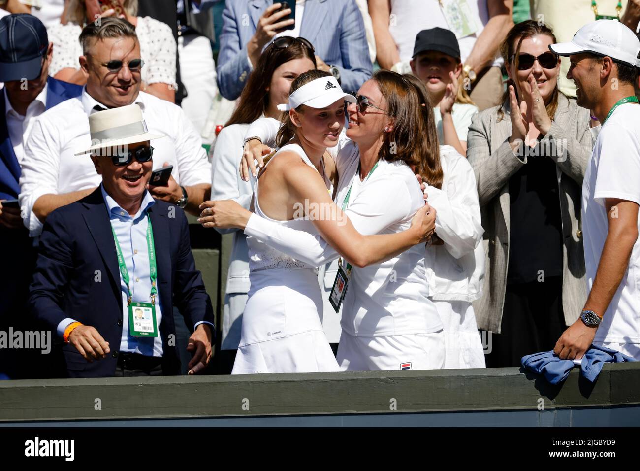 London, UK, 9th July 2022: Elena Rybakina from Kazakhstan during the ...