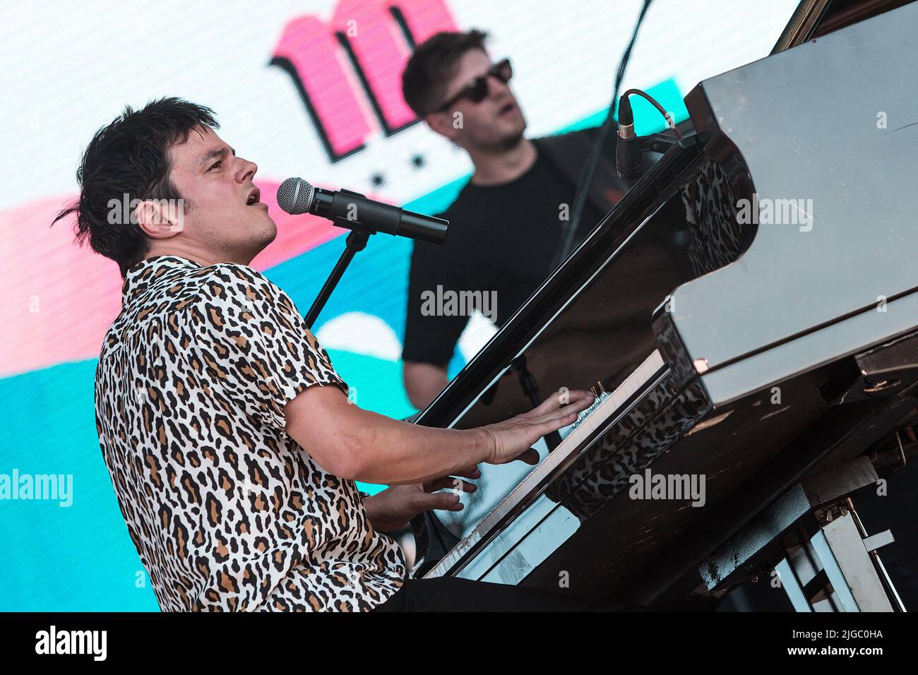 Jamie Cullum performs on stage at the MadCool Festival in Madrid Stock ...