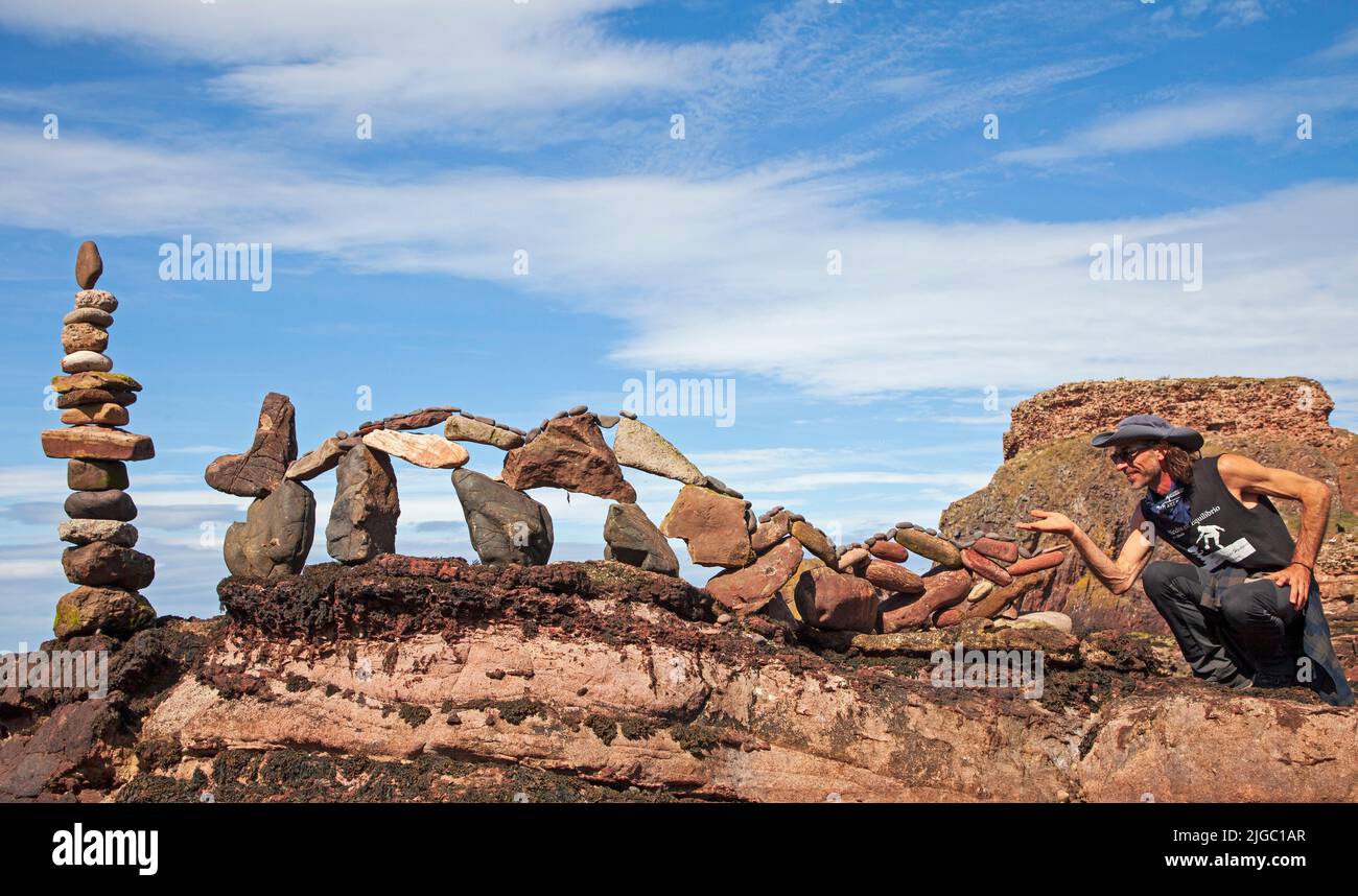 European Stone Stacking Championships Day 1. 9th July 2022. Eye Cave ...