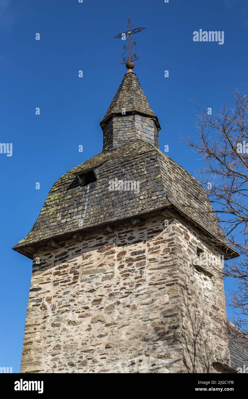 La Chartroulle - Chapelle Saint Ferréol - Détail du clocher Stock Photo ...