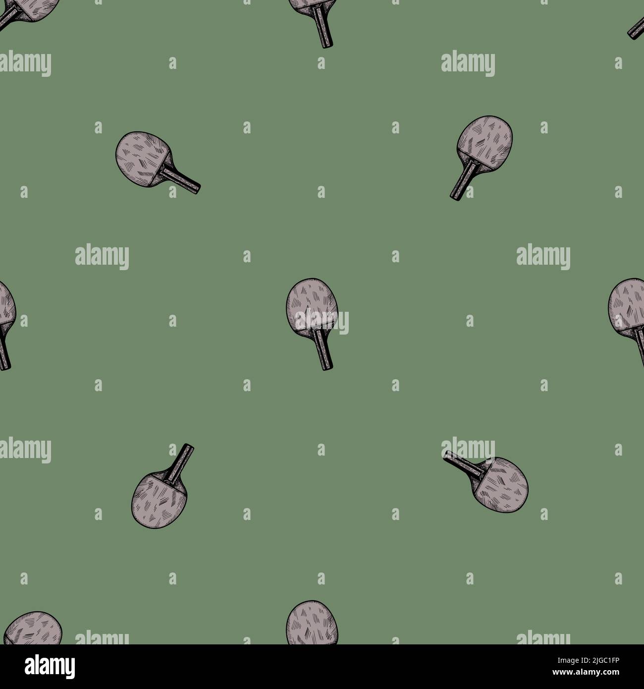 Ping pong racket sketch seamless pattern. Vintage sport elements for ...