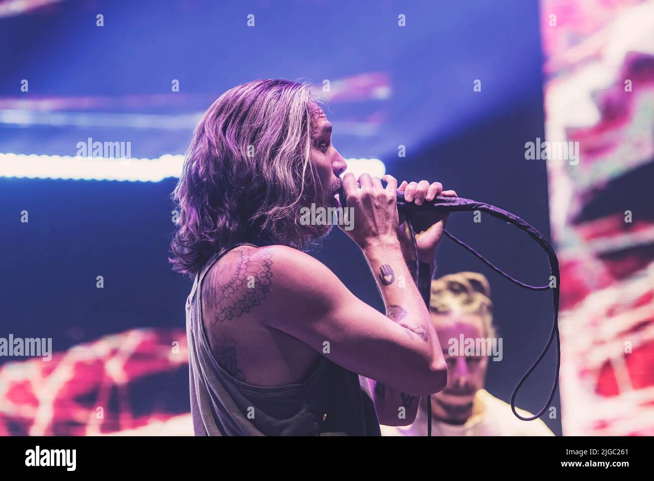 Brandon Boyd of the band Incubus performs on stage at the MadCool ...