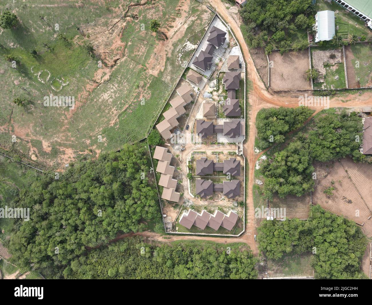 An aerial view of subdivisions and houses Stock Photo - Alamy