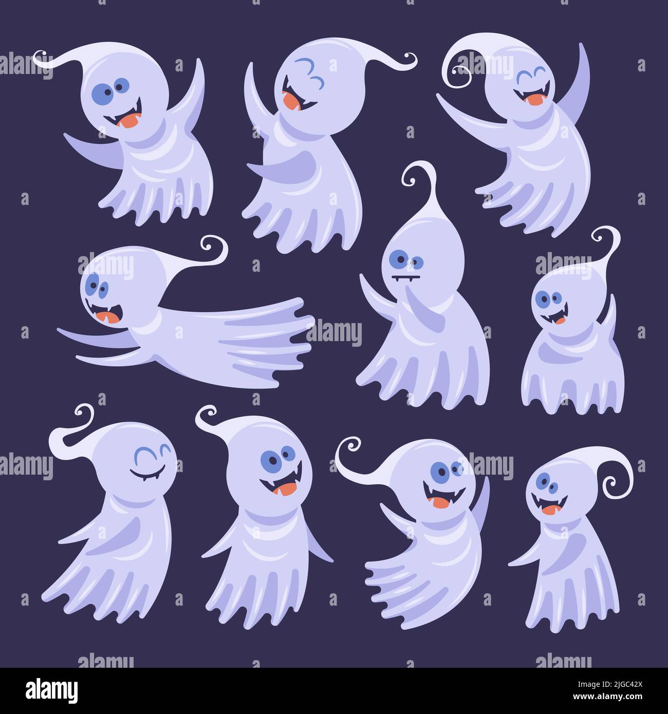 Cute Happy Ghost Cartoon