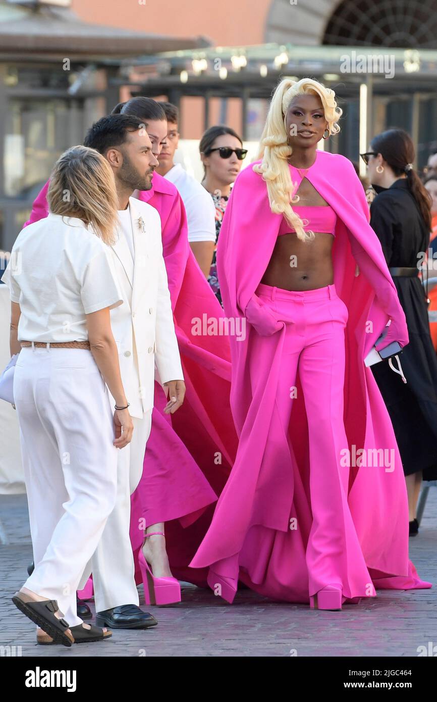 Symone attends at the Valentino The beginning fashion show at Piazza di ...