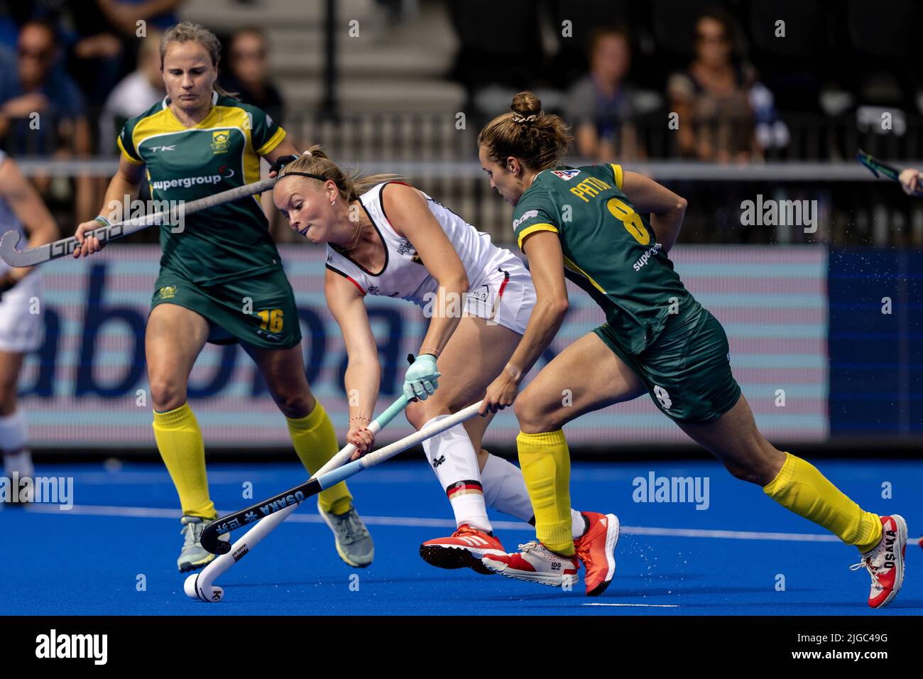 AMSTERDAM - Erin Christie and Kristen Paton (RSA,LR) duel with Pia ...