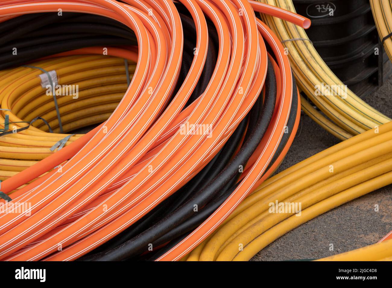 Installations of Communications development, Large coils reel of PVC ...