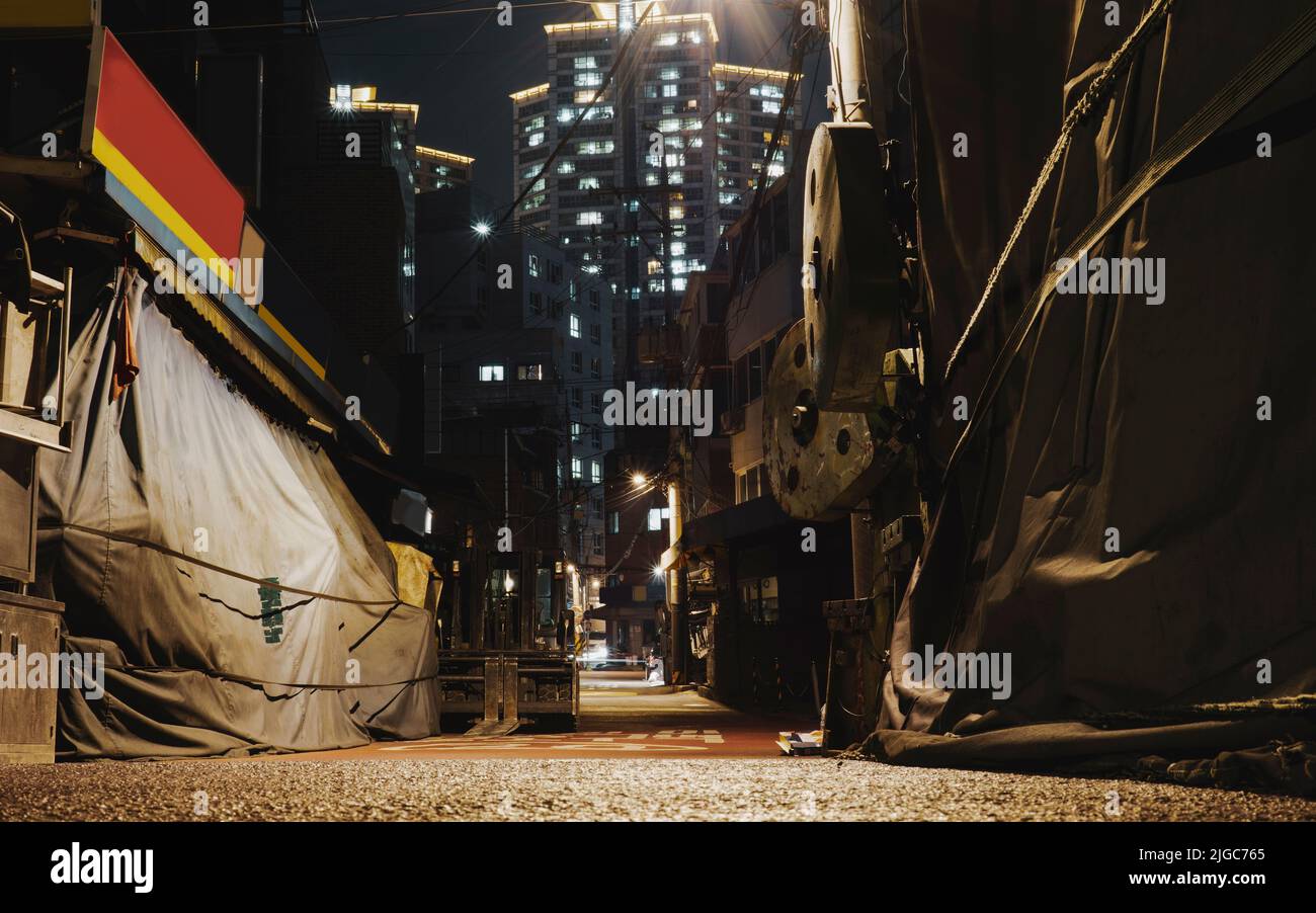 Seoul Alley Scenery in the Evening Time Stock Photo - Alamy