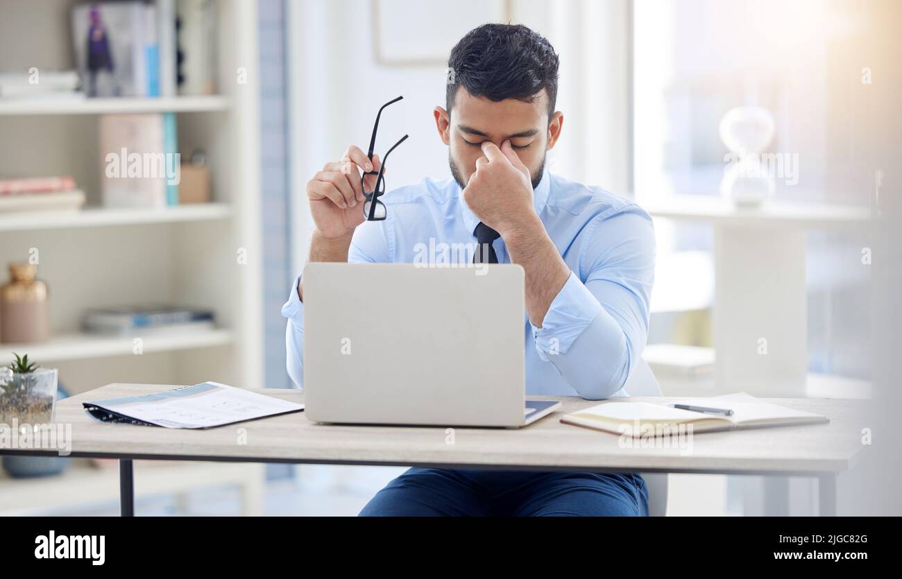 Perhaps its time for a change. a young businessman experiencing a ...