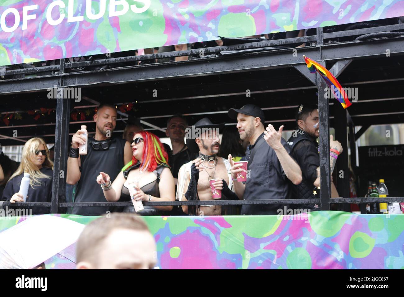 07/09/2022, Berlin, Germany. Techno parade "Rave the Planet" under the ...