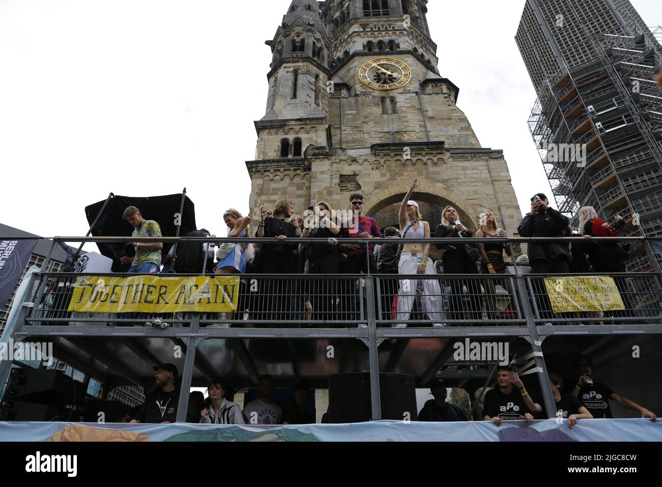 07/09/2022, Berlin, Germany. Techno parade "Rave the Planet" under the ...