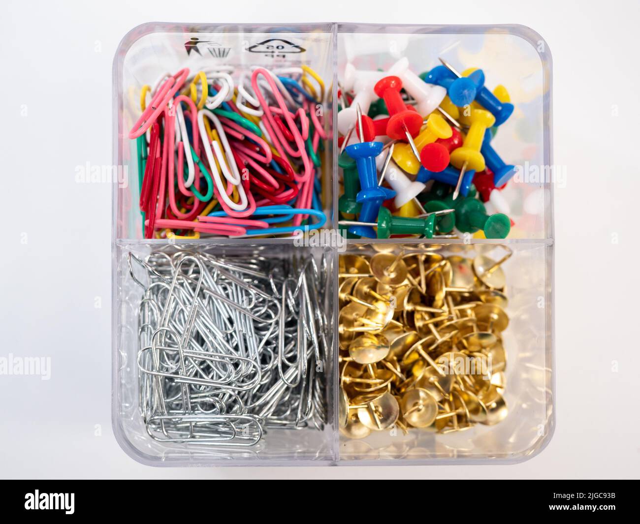 Paper clips and buttons. Set of paper clips Stock Photo - Alamy
