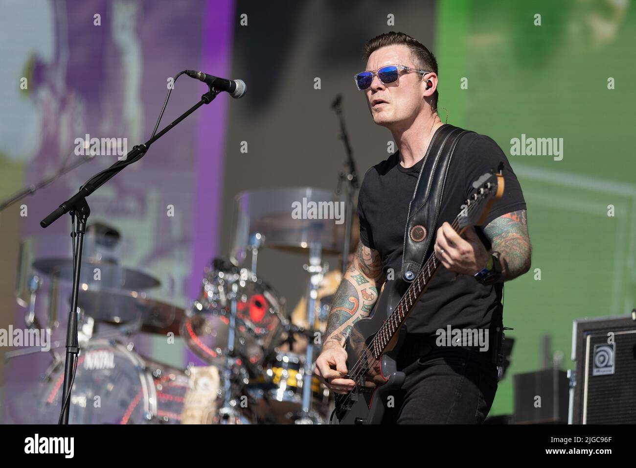 Richard Jones of Stereophonics performs on stage during the British ...