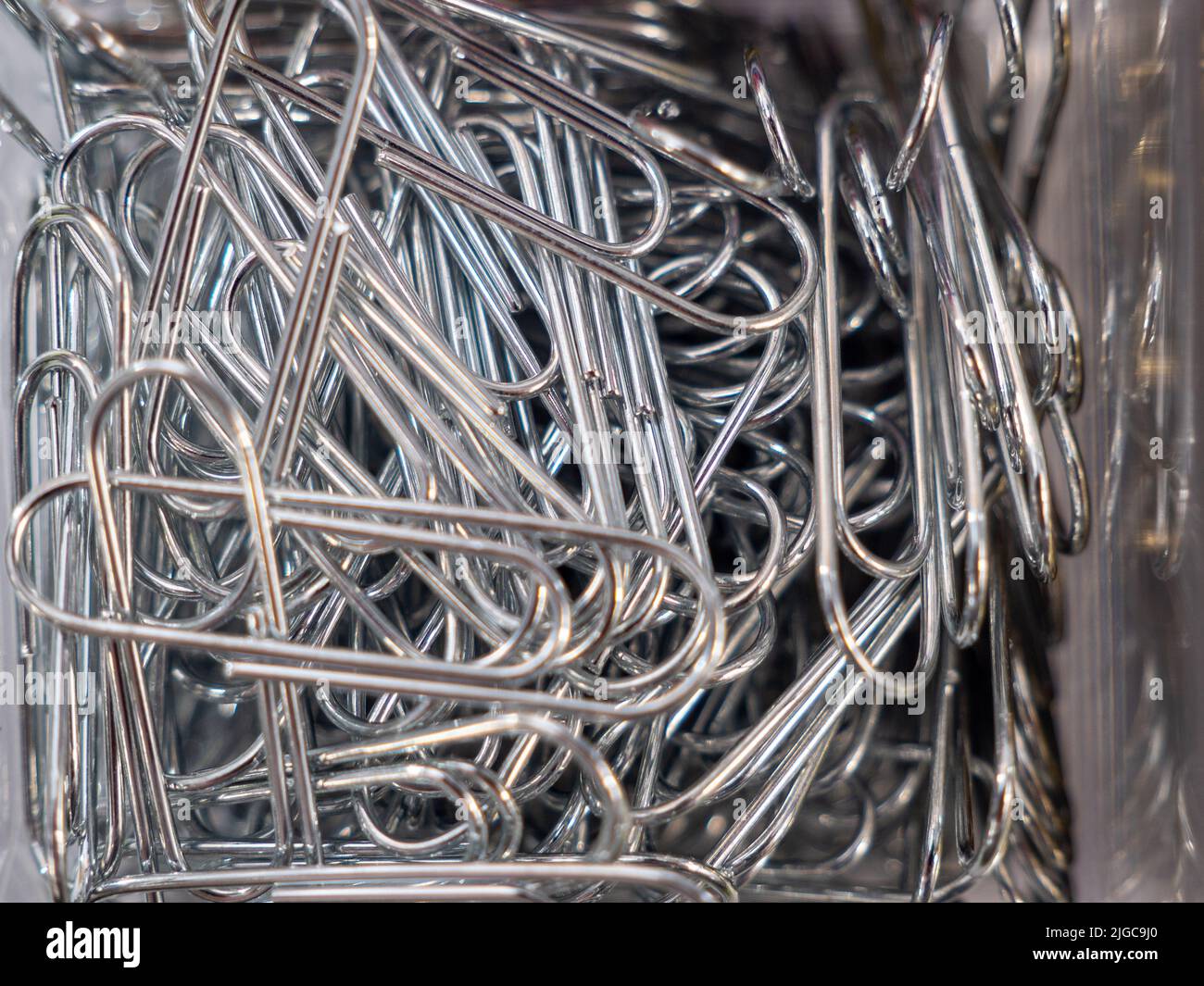 Set of metal paper clips. Metal Clips Stock Photo - Alamy