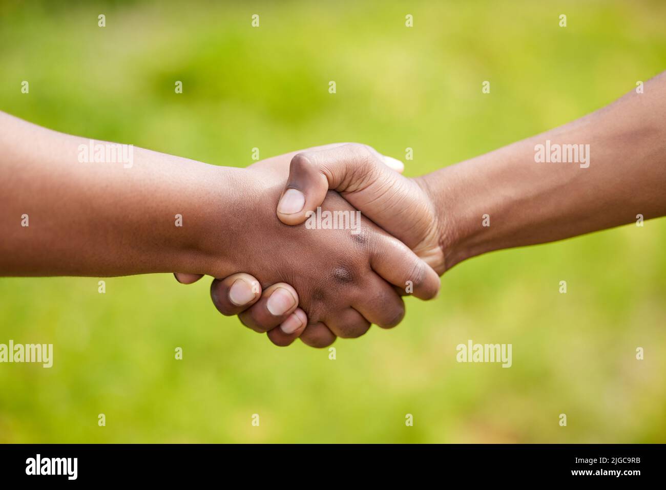 This is the start of a great partnership. two unrecognizable people ...