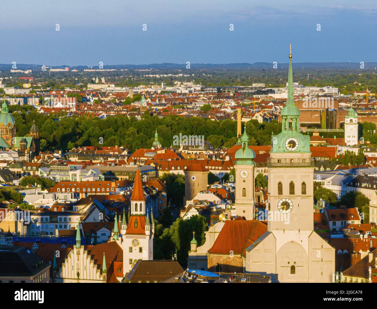 Aerial view of Peterskirche tower Stock Photo - Alamy