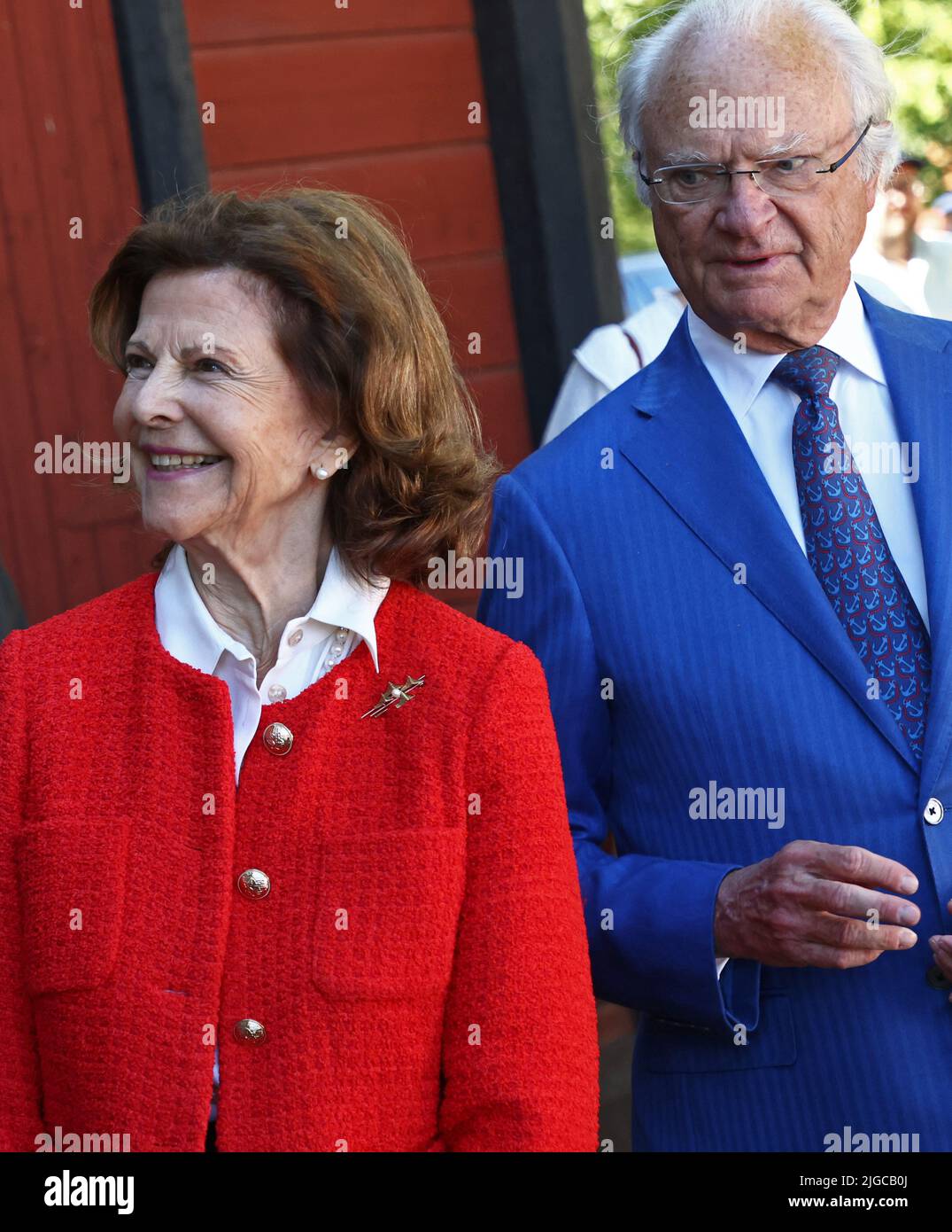 King Carl Gustaf and Queen Silvia at Motala workshop (Motala verkstad ...