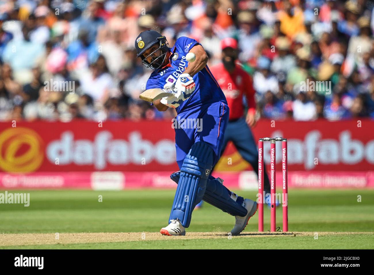 Rohit Sharma of India hits a four (4 Stock Photo - Alamy