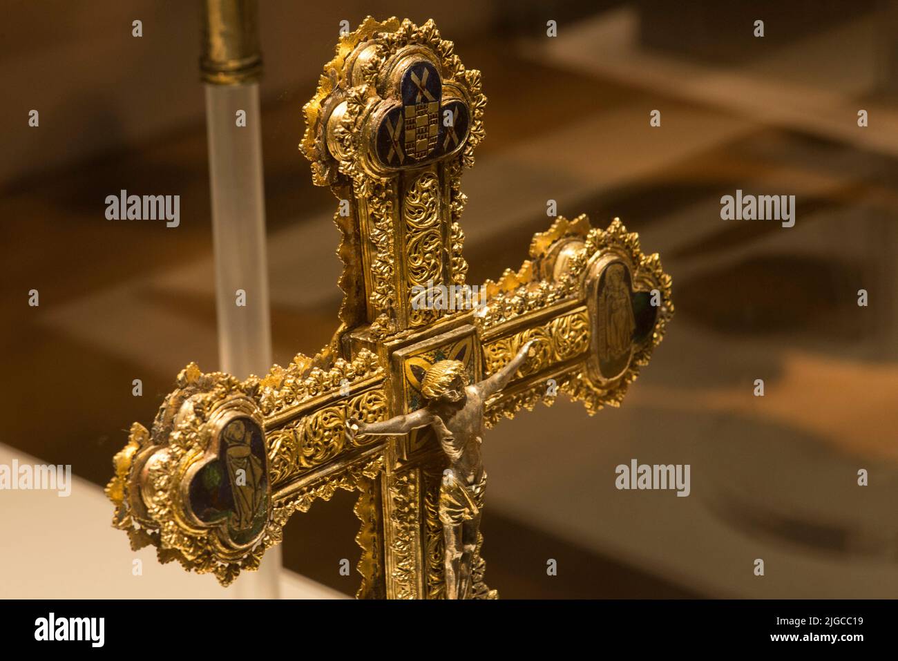 Gold crucifix at the British Museum Stock Photo - Alamy