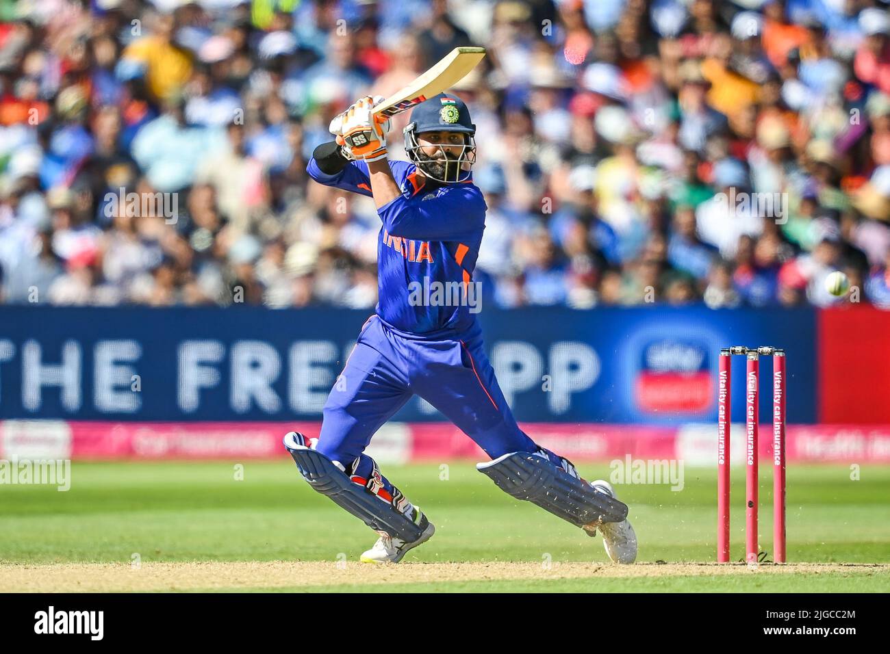 Ravindra Jadeja of India in action during the game Stock Photo - Alamy