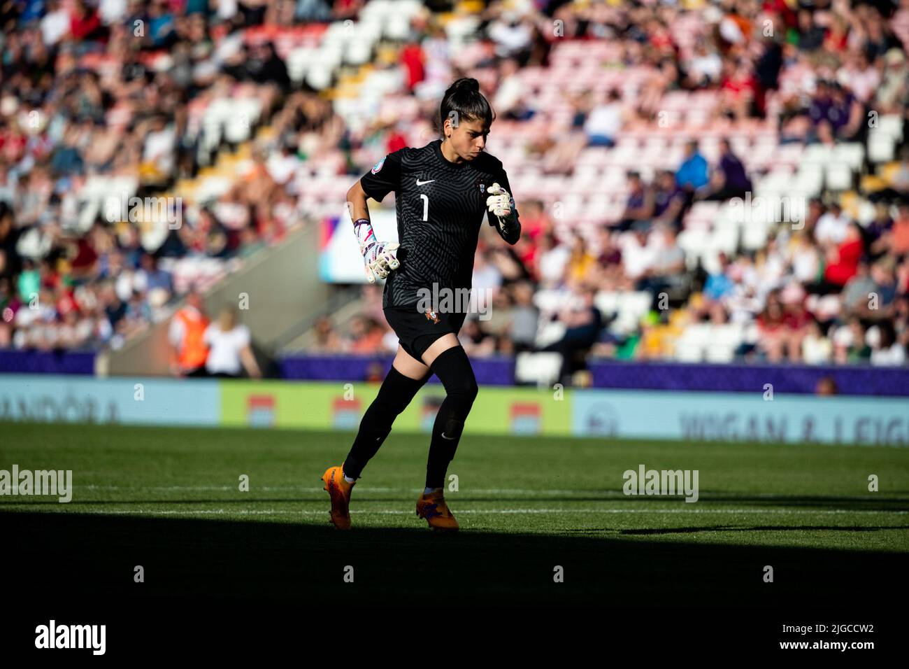 Leigh, UK. 09th July, 2020. Leigh, England, July 9th 2022: Goalkeeper ...