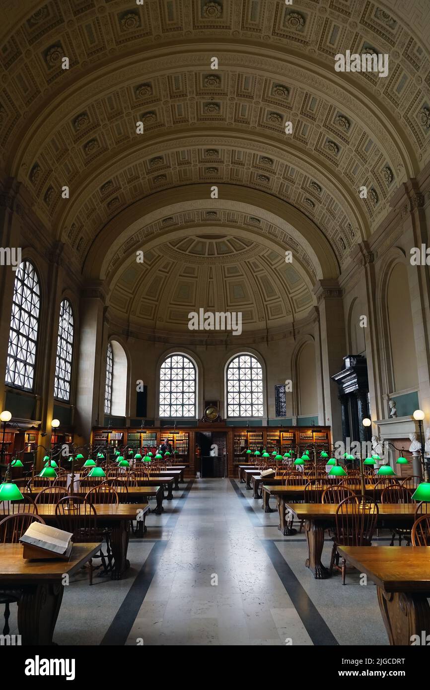 Reading Room, McKim Building, Boston Public Library, Boston ...