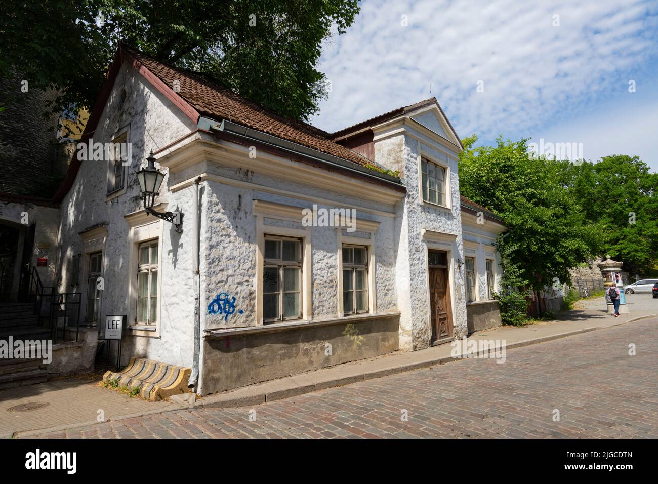 Tallinn, Estonia. July 2022. view of the typical old houses in the ...