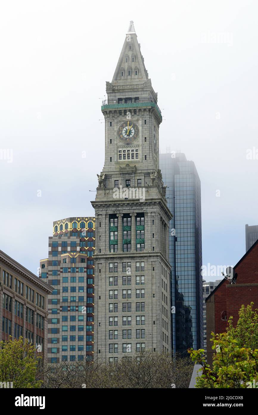 Custom House Tower, Boston, Massachusetts, USA, North America Stock ...