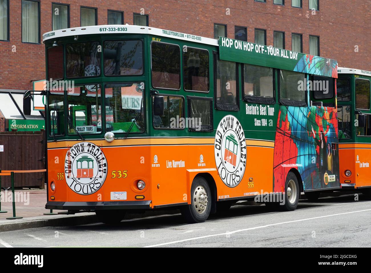 tourist bus, hop on hop off, Boston, Massachusetts, USA, North America ...