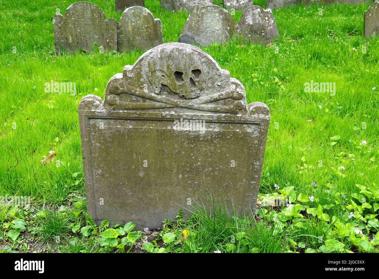 graves, Granary Burying Ground, cemetery, Boston, Massachusetts, USA ...