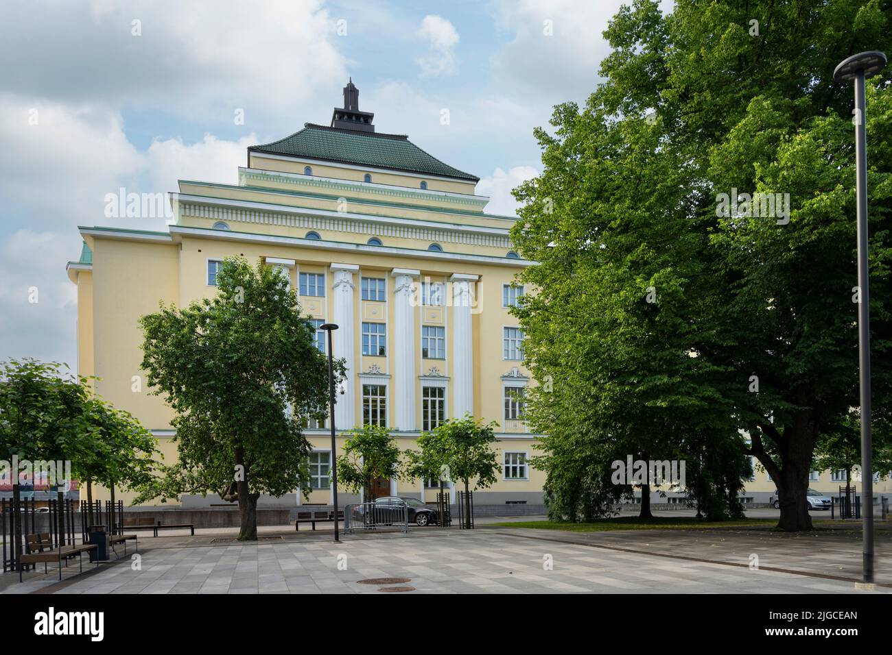 Tallinn, Estonia. July 2022. exterior view of the Estonian Opera House ...