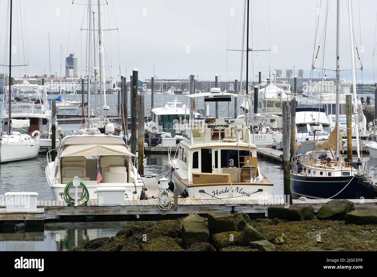 marina, Port, Boston, Massachusetts, USA, North America Stock Photo - Alamy