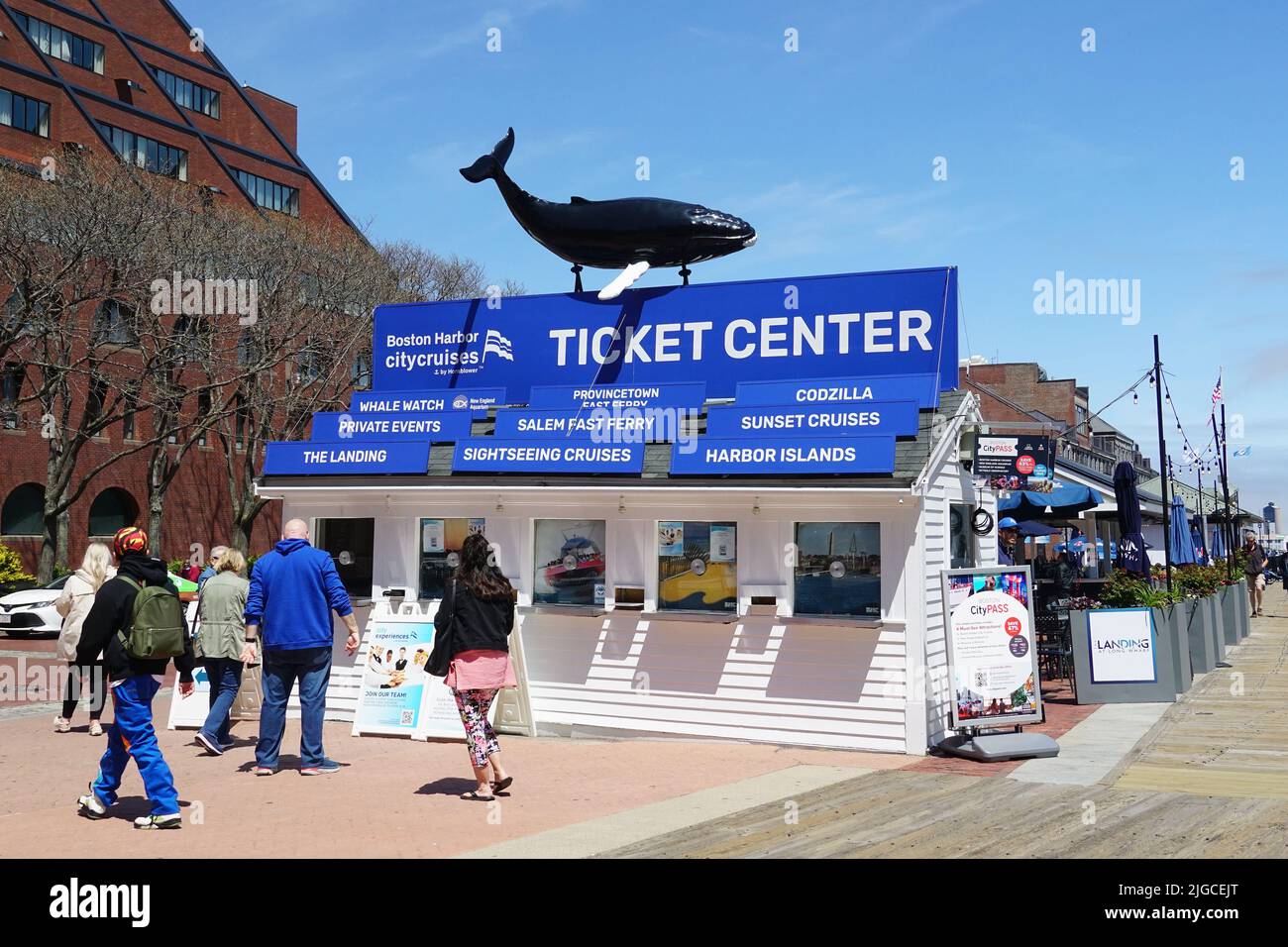 ticket center, Port, Boston, Massachusetts, USA, North America Stock ...