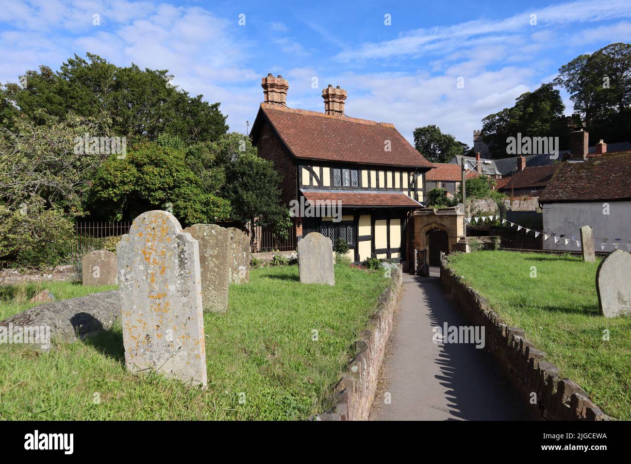 The priest's house next to the church in Dunster in Somerset, England ...