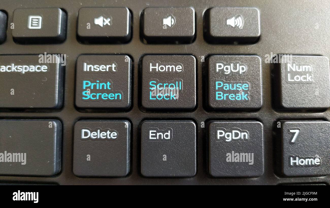 realistic black keyboard with blue accent color enter key and led lock ...