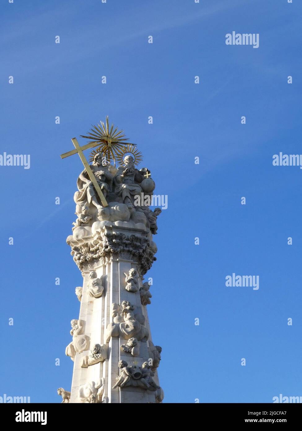 Budapest, Hungary, 14th September 2019. - The Holy Trinity Column, 14 m ...
