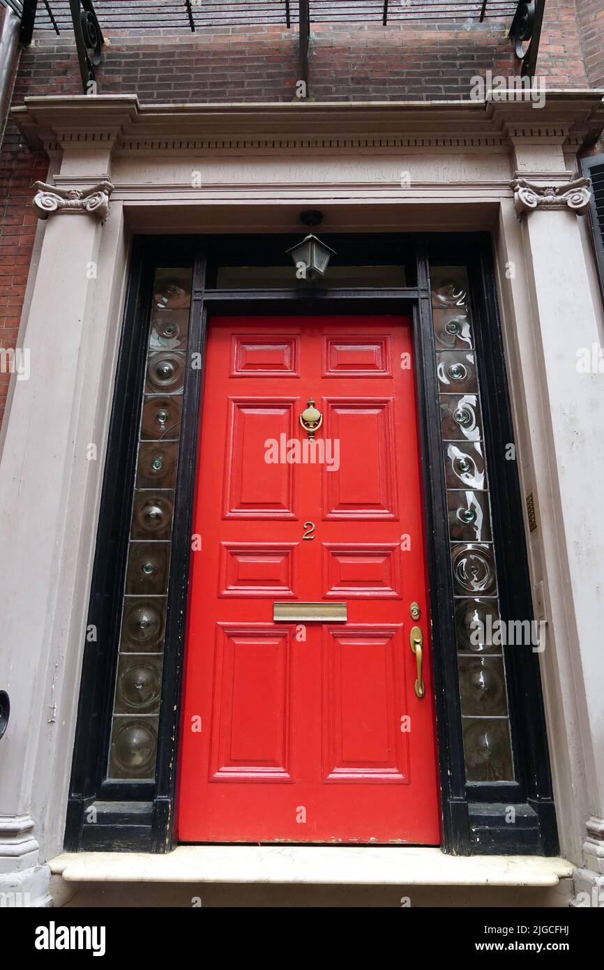 red door, Boston, Massachusetts, USA, North America Stock Photo - Alamy