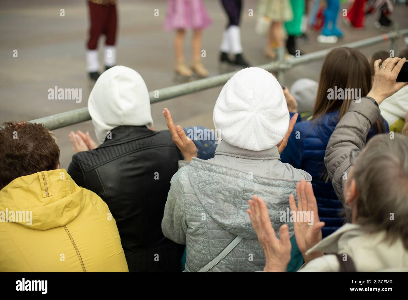 Crowd of people from behind abstract hi-res stock photography and ...