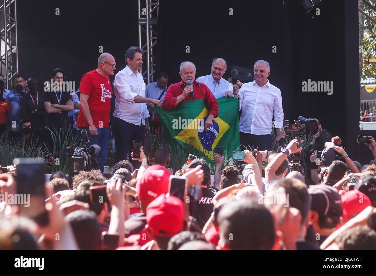 Diadema, Brazil. 09th July, 2022. The mayor of Diadema, José de Filippi ...