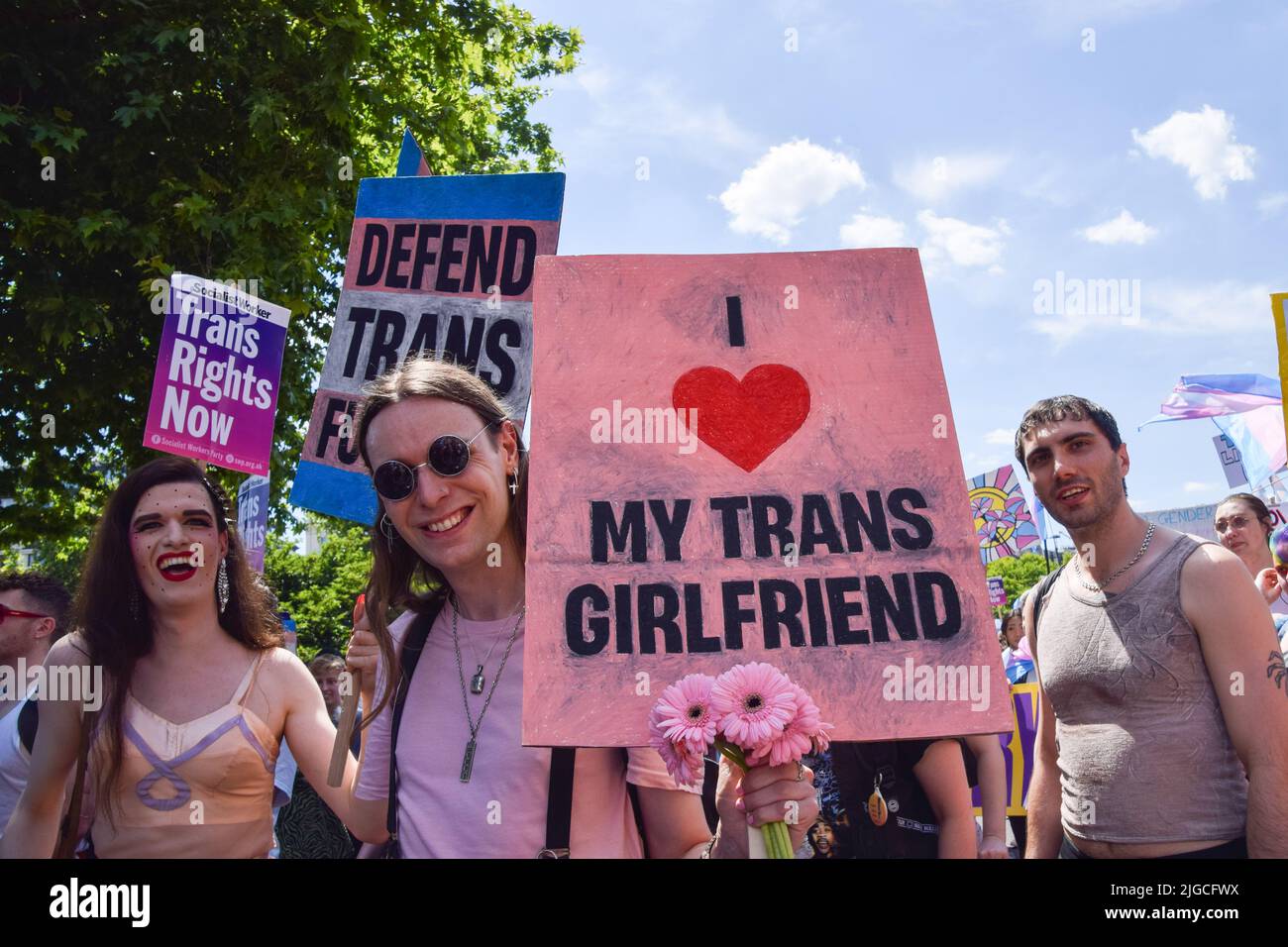 London, England, UK. 9th July, 2022. Protesters in Hyde Park Corner ...