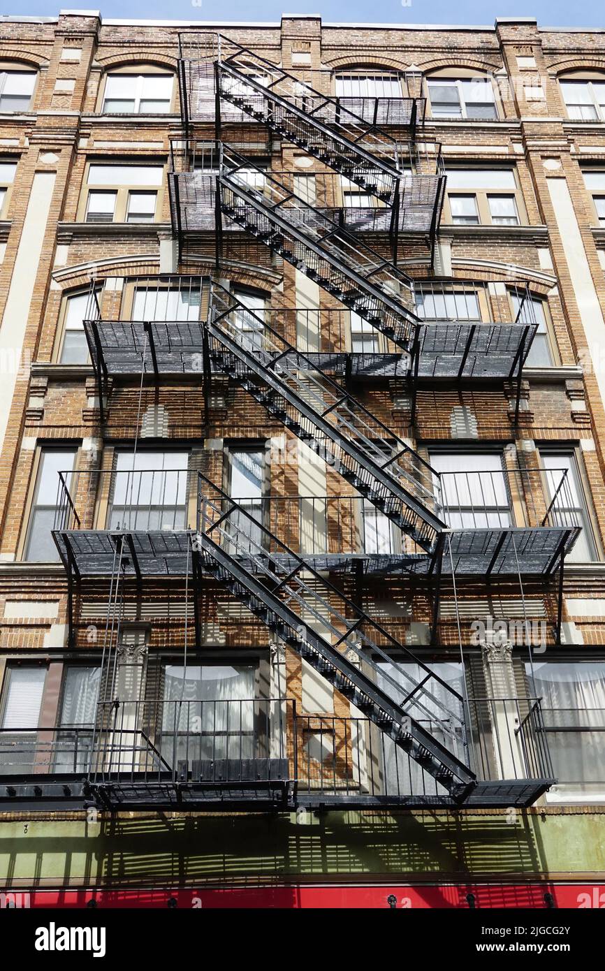 fire escape, Boston, Massachusetts, USA, North America Stock Photo - Alamy