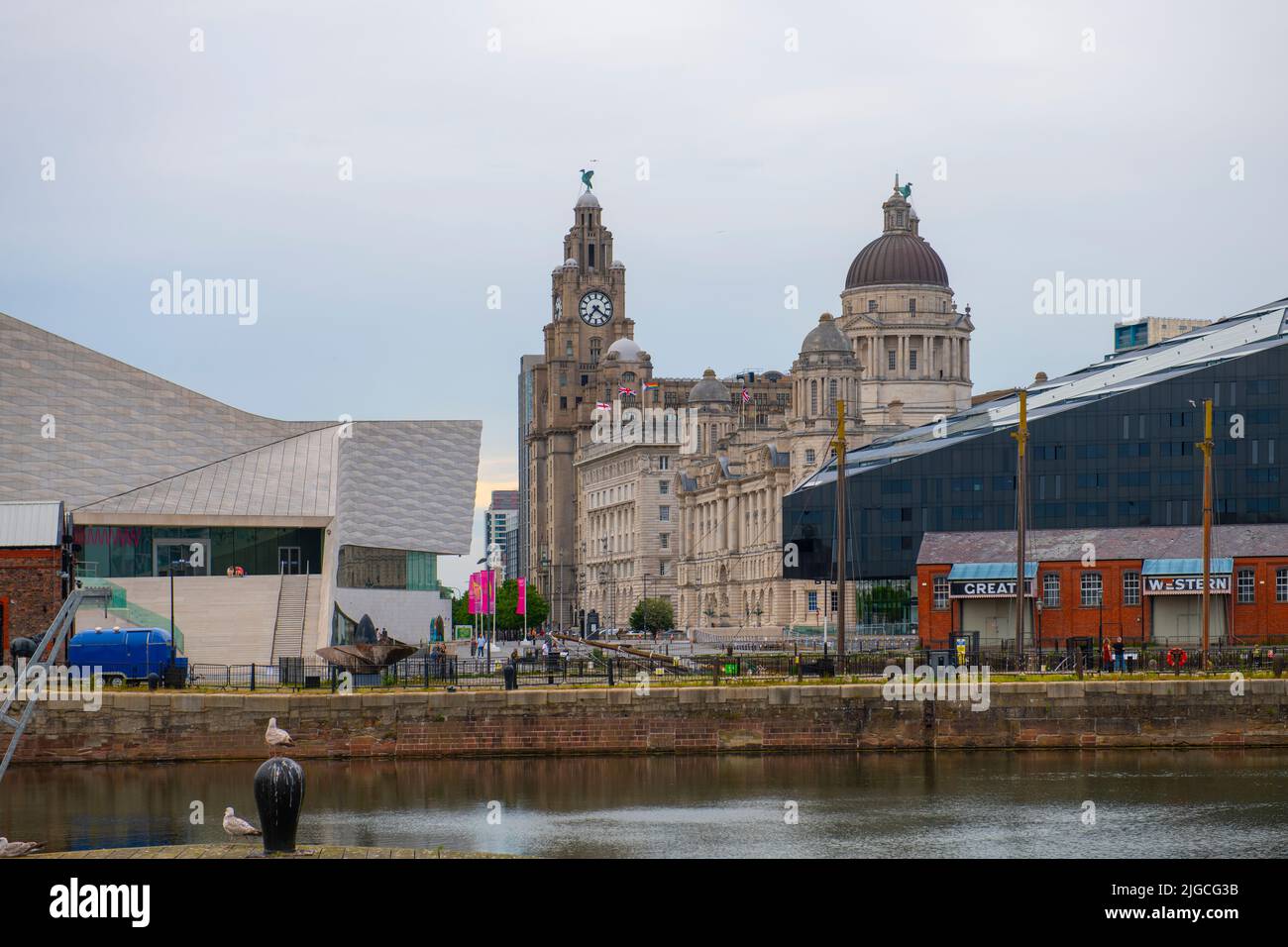 Royal Liver and Port of Liverpool Building on Pier Head in Liverpool ...