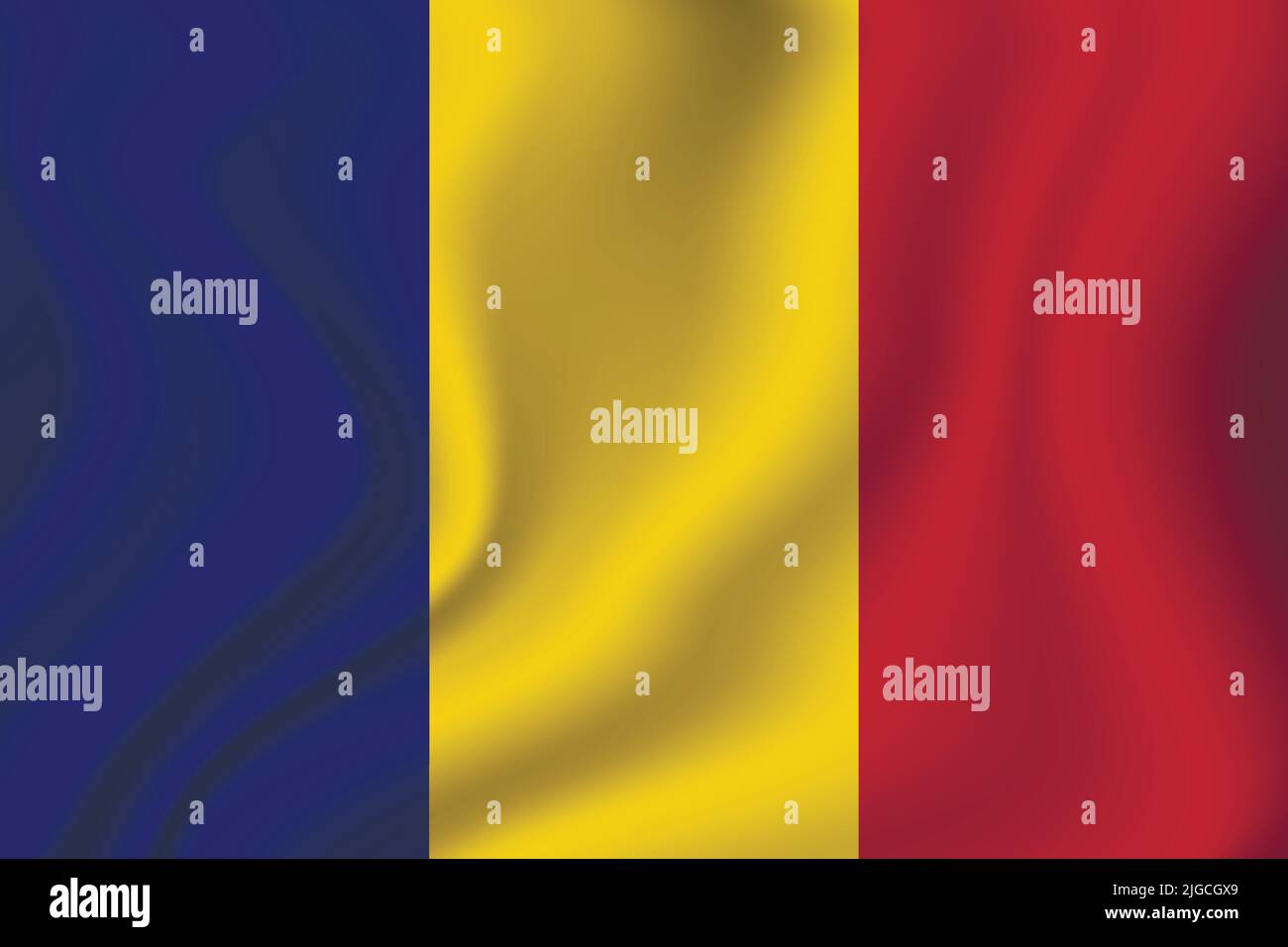 Flag of Romania. Romanian national symbol in official colors. Template ...